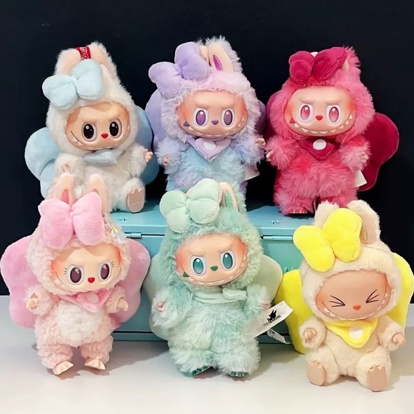 POP MART | Toys | Labubu Fluffy Plush Outfits Hair Bow And Fairy Wings ...
